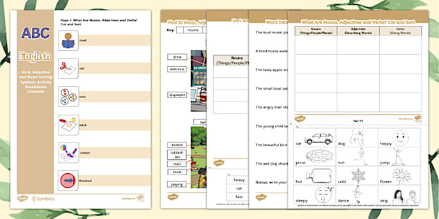 SEND Older Learners English: Verb, Adjective & Noun Sorting