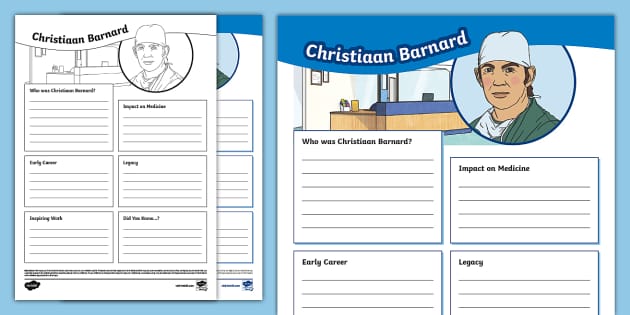 Christiaan Barnard Fact File Template (teacher made)