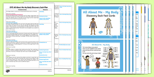 EYFS Ourselves All About Me My Body Discovery Sack Plan and Resource Pack