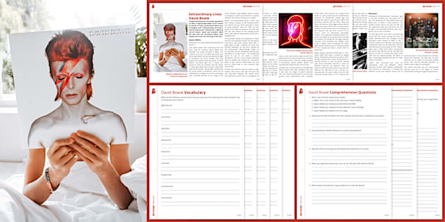 Extraordinary Lives: David Bowie Reading Comprehension