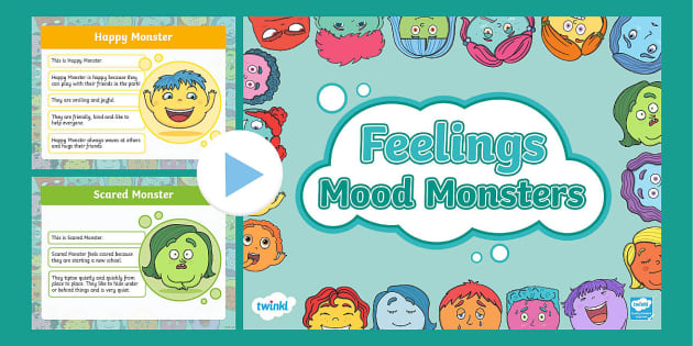 Mood Monsters PowerPoint - Health and Wellbeing - Twinkl