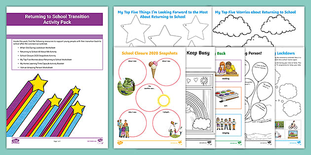 Returning to School Transition Activity Pack (teacher made)