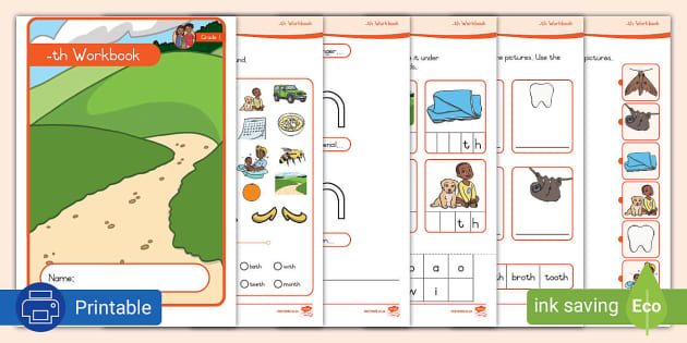Grade 1 Phonics: -th Workbook (teacher made) - Twinkl