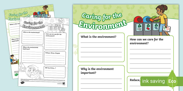 Caring for the Environment Fact File Template (Teacher-Made)