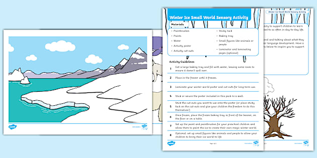 Winter Ice Small World Sensory Activity (teacher made)