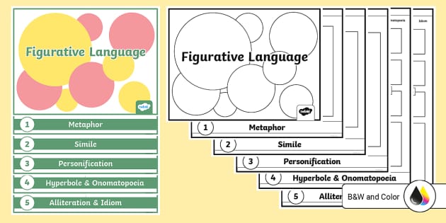 Figurative Language Flipbook for 6th-8th Grade - Twinkl