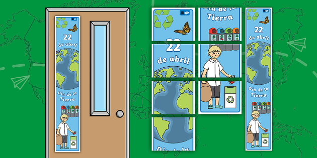 Día de la Tierra - Decoración para puert (teacher made)