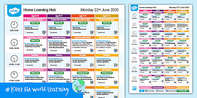 FREE! - Home Learning Hub Daily Plan Monday 22nd June FREE! - Home Learning Hub Daily Plan Monday 22nd June