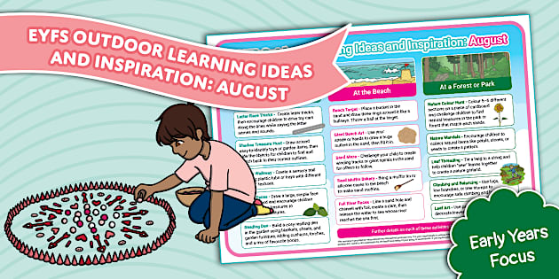 EYFS Outdoor Learning Ideas and Inspiration: August