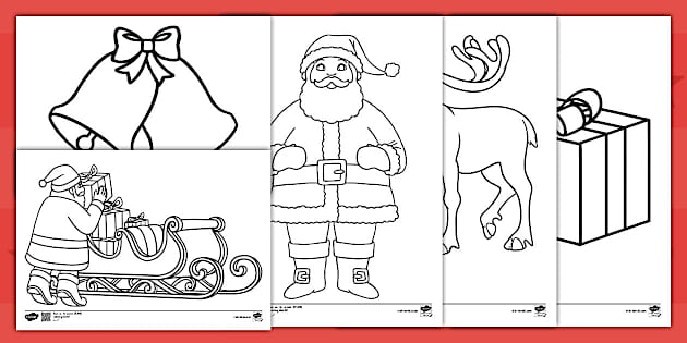 Best Easy Christmas Colouring Pages for Kids - Twinkl
