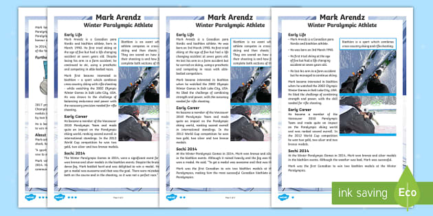 Facts and Activities about the Winter Paralympic Games