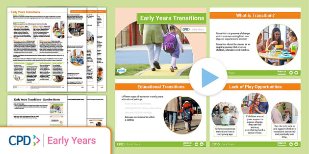 Early years transitions - Transitions - EYFS - CPD - Twinkl