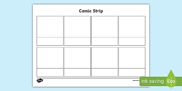 Blank Comic Strip Template Teaching Resources Twinkl
