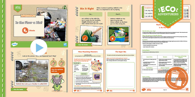 Year 1 Waste: Lesson 5 - Is the Floor a Bin? (teacher made)