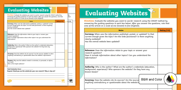 Evaluating Internet Sources