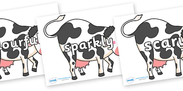 FREE! - Wow Words on Bullabaloo Cow to Support Teaching on Farmyard ...