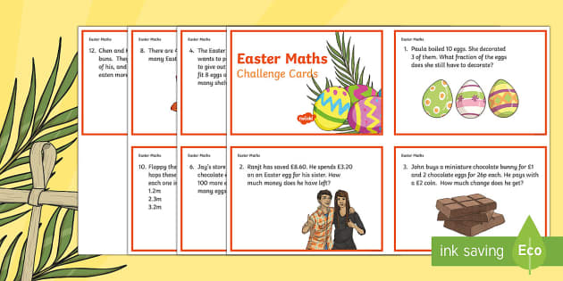 Year 3 Easter Maths Challenge Cards (Teacher-Made) - Twinkl
