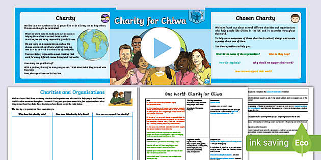 PSHE and Citizenship LKS2 One World Lesson 6: Charity for Chiwa Lesson Pack