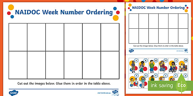FREE! - NAIDOC Week Number Ordering | Primary Teaching Resources