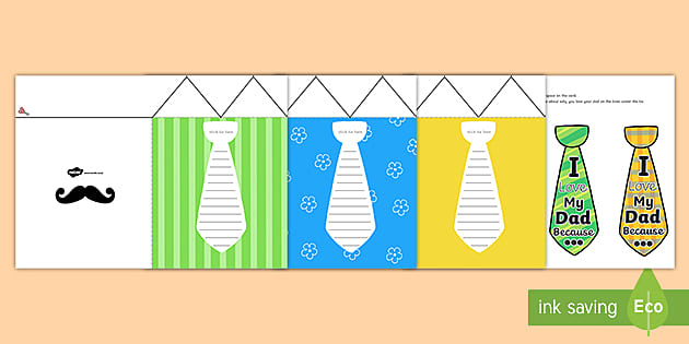 Father's Day Craft Tie Card (teacher made)