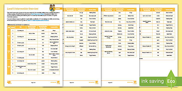 FREE! - KS1 Level 5 Intervention - Overview - Twinkl