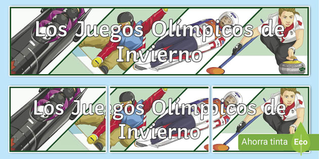 Winter Olympics 2018 Display Banner Spanish - Twinkl