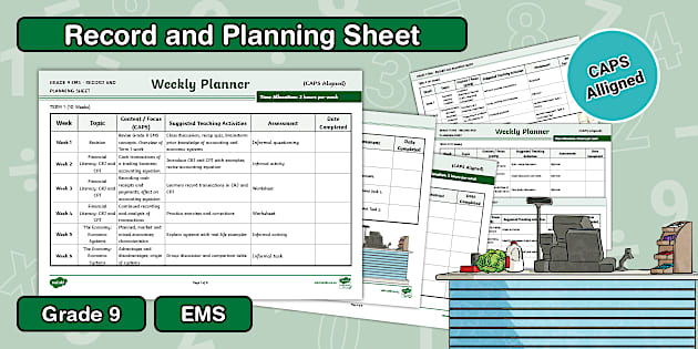 Grade 9 - EMS - Record and Planning Sheet (CAPS)