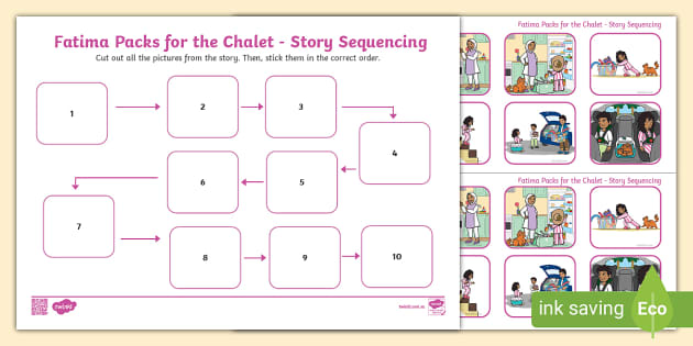 Fatima Packs for the Chalet - Story Sequencing Activity