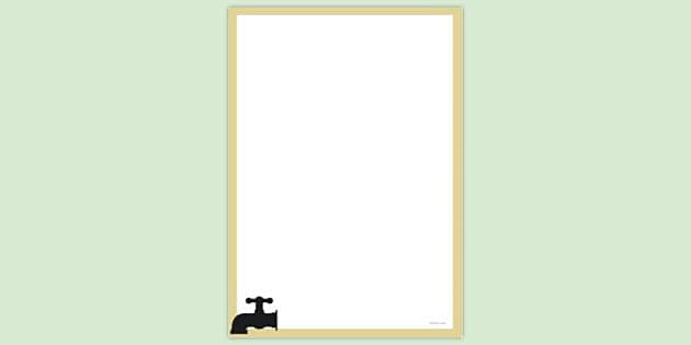Simple Blank Tap Symbol Page Border | Page Borders | Twinkl