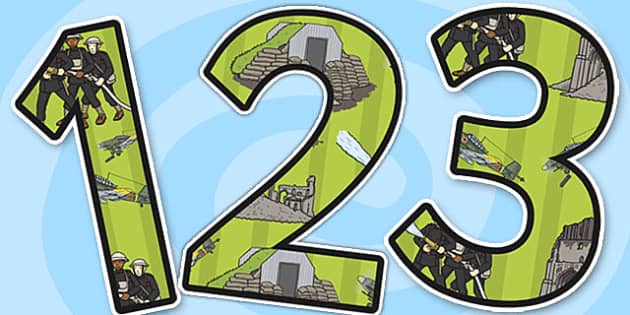 The Blitz Themed A4 Display Numbers (teacher made) - Twinkl