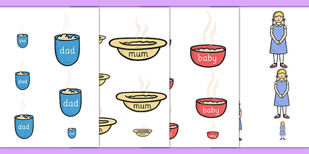 Goldilocks and the Three Bears Size Ordering - goldilocks and the three