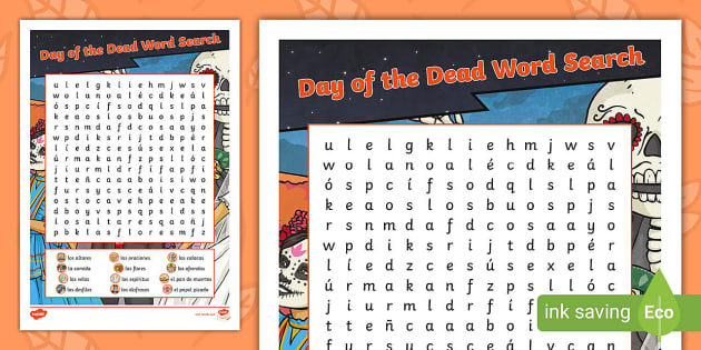 👉 Spanish: Day of the Dead Word Search