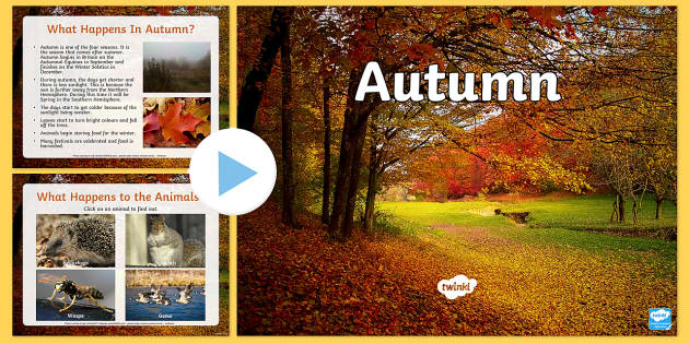 Autumn PowerPoint - seasons, weather, teaching aid, autumn