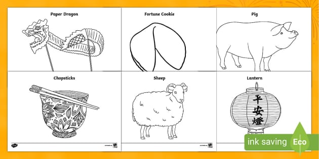 Lunar New Year Colouring Pages (Hecho por educadores)