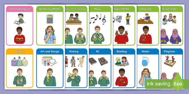 BSL Visual Timetable (teacher made) - Twinkl