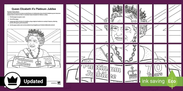 Platinum Jubilee Crafts to Make - Collaborative Colouring