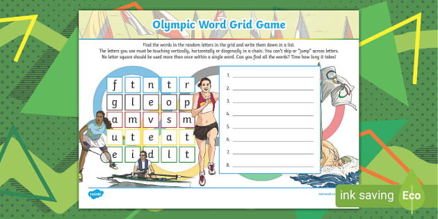 FREE! - Olympic Word Grid Game (Lehrer gemacht) - Twinkl