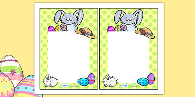 Easter Note Template - Editable Primary Resources - Twinkl