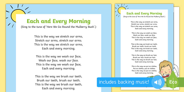 Each and Every Morning Song (teacher made)