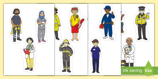 People Who Help Us Small World Characters (teacher made)