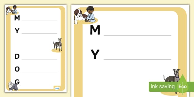 My Dog Acrostic Poem Template Hecho Por Educadores my-dog-acrostic-poem-template-hecho-por-educadores
