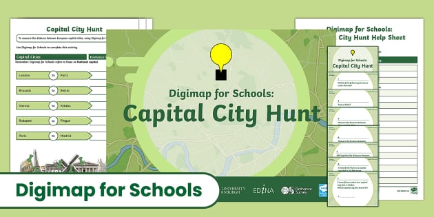 FREE! - KS2 Digital Mapping using Digimap for Schools: Capital City Hunt