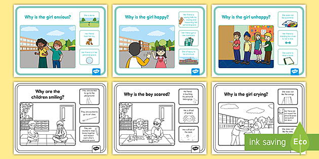 Personal Space Cause and Effect Scene and Question Cards