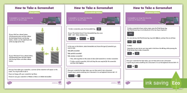 KS2 How to Take a Screenshot KS2 ICT teacher made