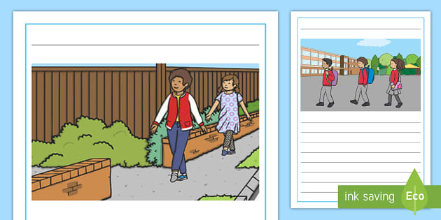 Let's all Walk to School Writing Frames (teacher made)