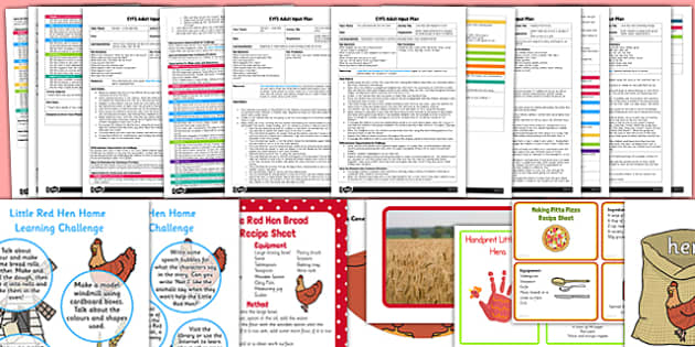 EYFS The Little Red Hen Adult Input Planning and Resource Pack