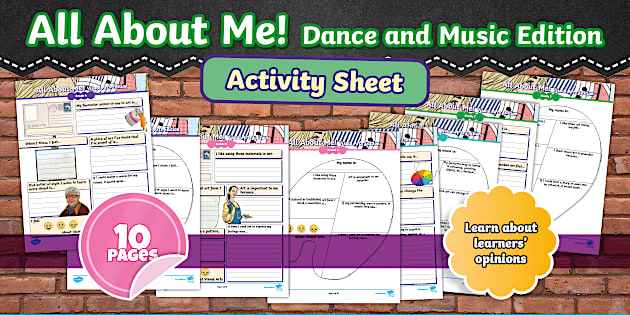 All About Me Visual Arts Activity Sheet Junior/Intermediate