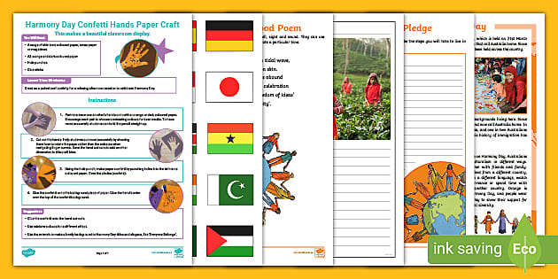 Harmony Day 3-6 Resource Pack (teacher made)