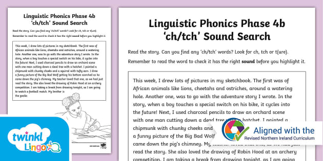 Words with tch Worksheet | Twinkl Phonics (teacher made)