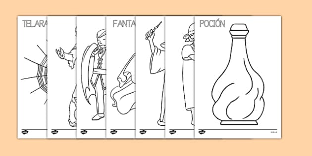 Fichas de colorear Halloween